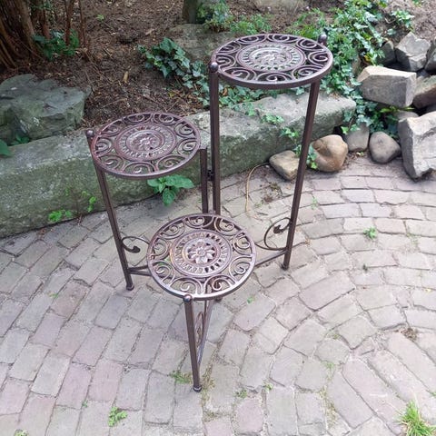 "Large 3 Level Plant Stand" - Stand - Metal | DBA