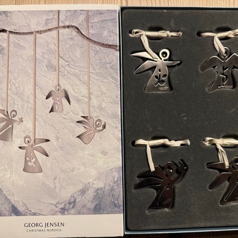 Georg Jensen Julepynt ærkeengle 4 stk rustfrit stål | DBA