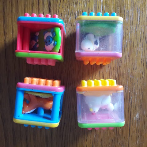 5 stk- cubes with animals inside | DBA