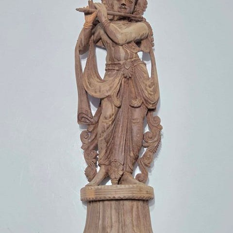 Skulptur, Statue de Gangaur - XIX siècle - 44.7 cm - Træ | DBA