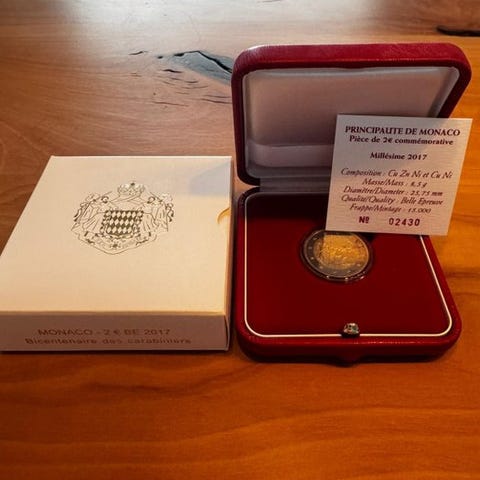 Monaco. Coin Roll 2025 "Nouvelle Face" (50 monete) in 2 rotolini | DBA
