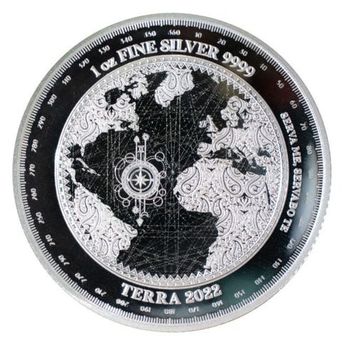Tokelau. 5 Dollars 2022 1 oz $5 NZD Tokelau Silver Vivat Humanitas Coin ...