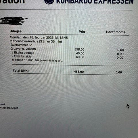 Kombardo Expressen Aarhus- københavn voksenbillet | DBA
