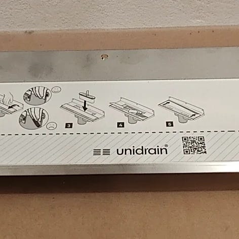 Unidrain model 1200 mod bagvæg / ramme / rist . Ubrugt ( annonce 424 B ...