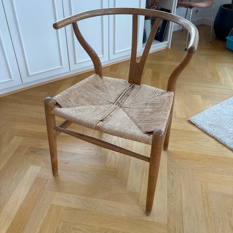 Carl Hansen Hans J. Wegner stol med flet-sæde i træ eg. | DBA